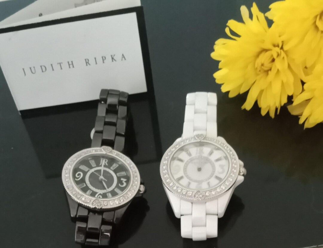 Judith Ripka White/black Ceramic Watches - Etsy