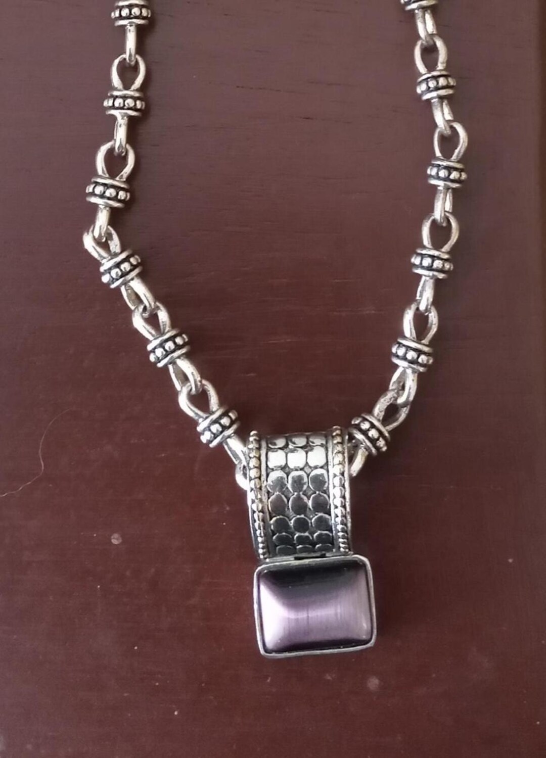 Signed Crown PD Premier Design Silver Tone With Byzantine Link Chain ...