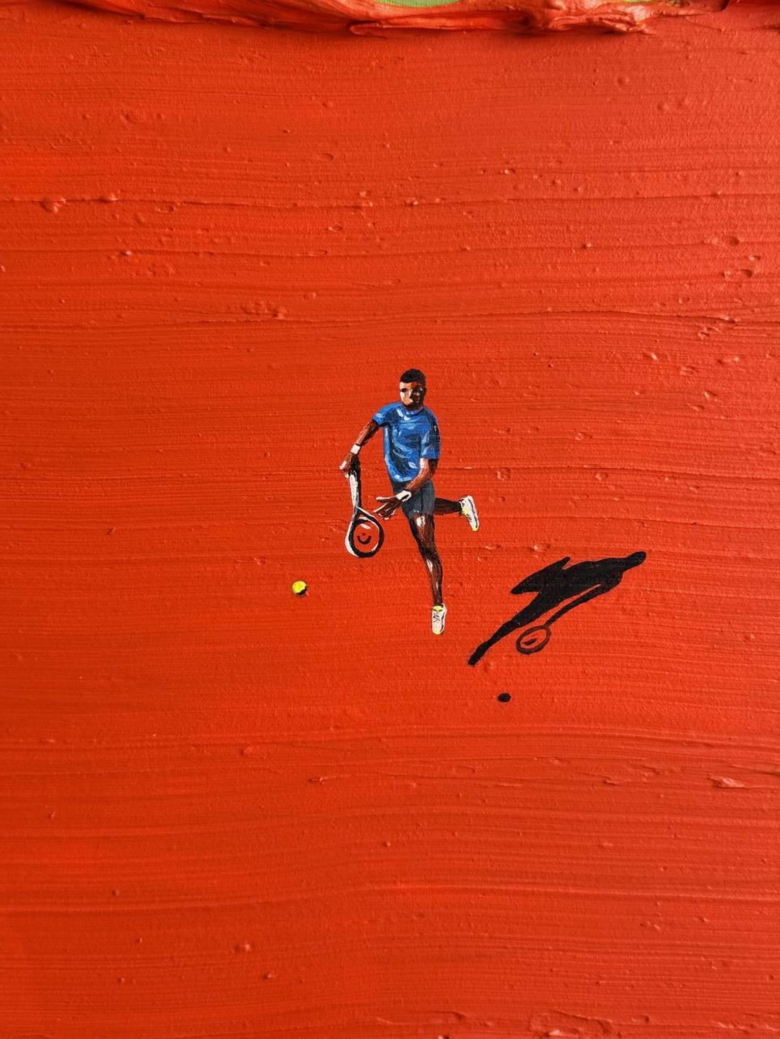 Tennis Court Wall Art – Minimalist Tennis Painting – Modern Sports Art ...