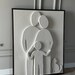 3D Family Portraits, Personalized 3D Family Wall Art, Family of Three ...