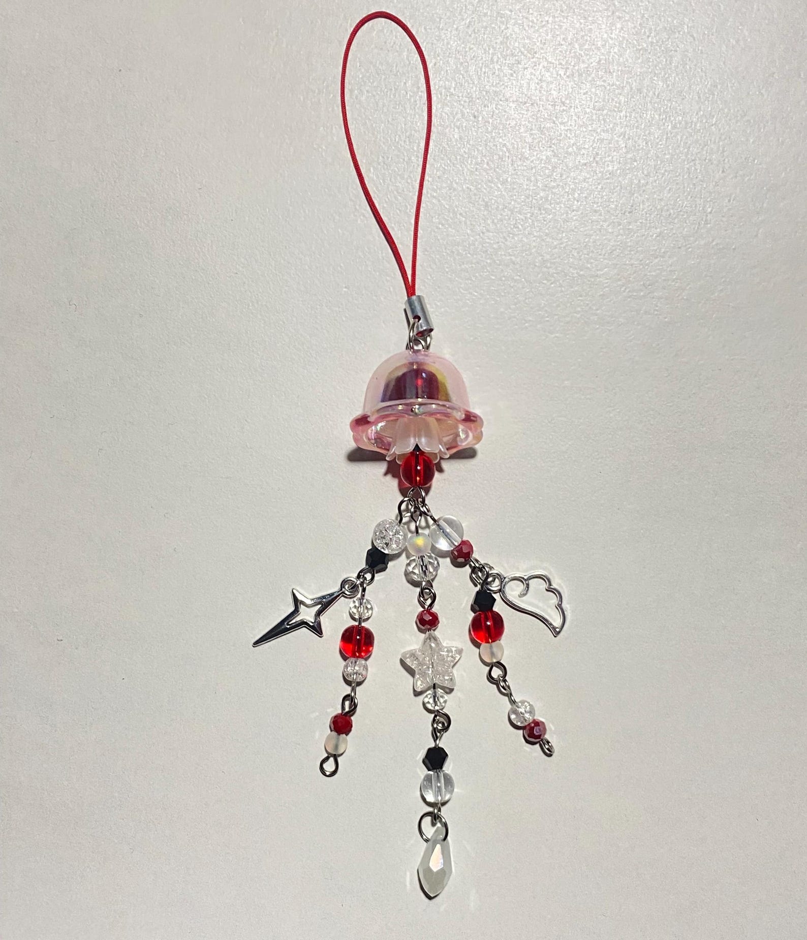 Goth Jellyfish Phone Charm | Y2K Red and Black Aesthetic Keychain ...