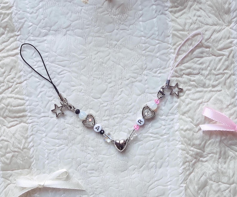 Personalized Magnetic Matching Phone Charms: Custom Letter Couple ...