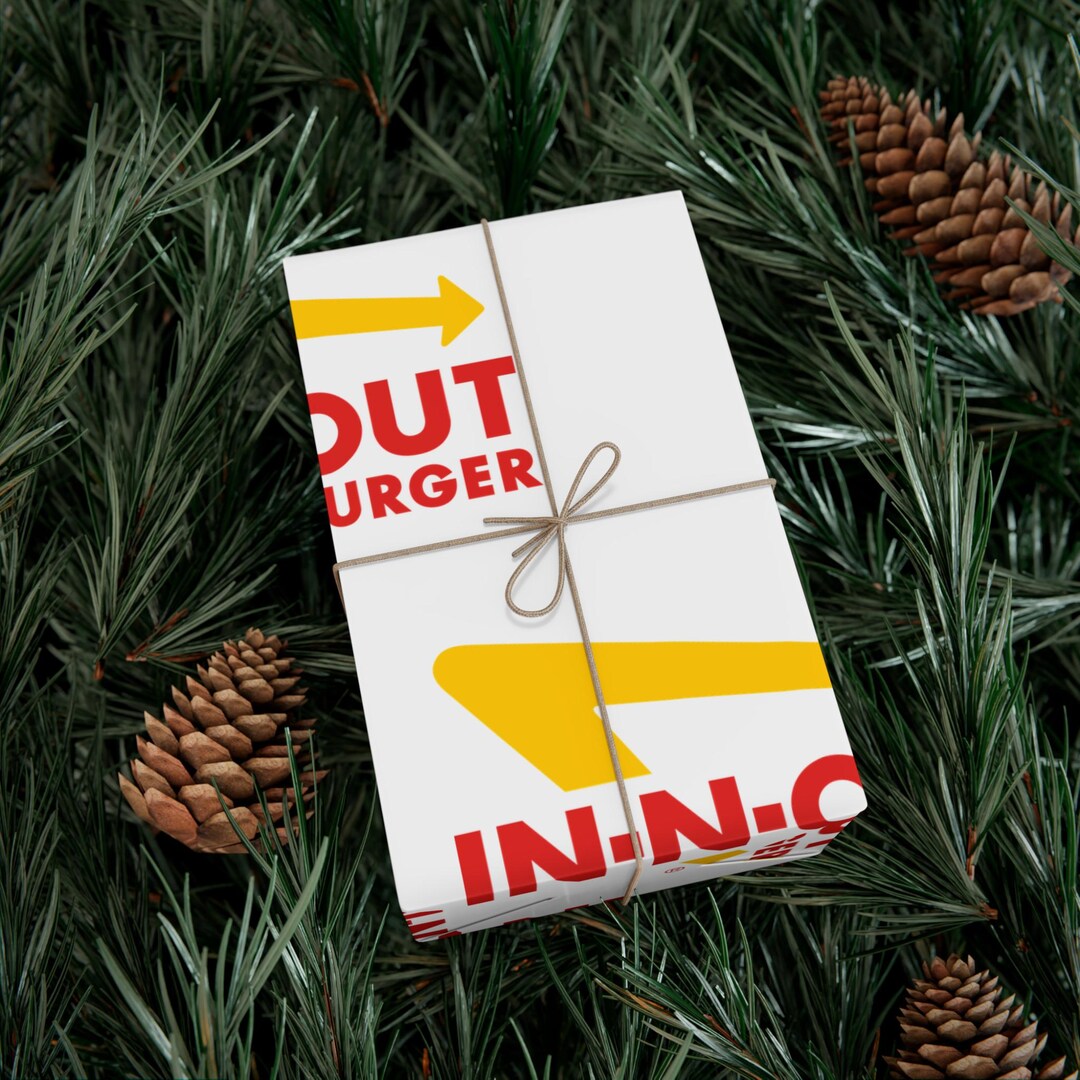 Burger Cal Christmas Wrapping Paper Wrapping Paper, Novelty Wrapping ...