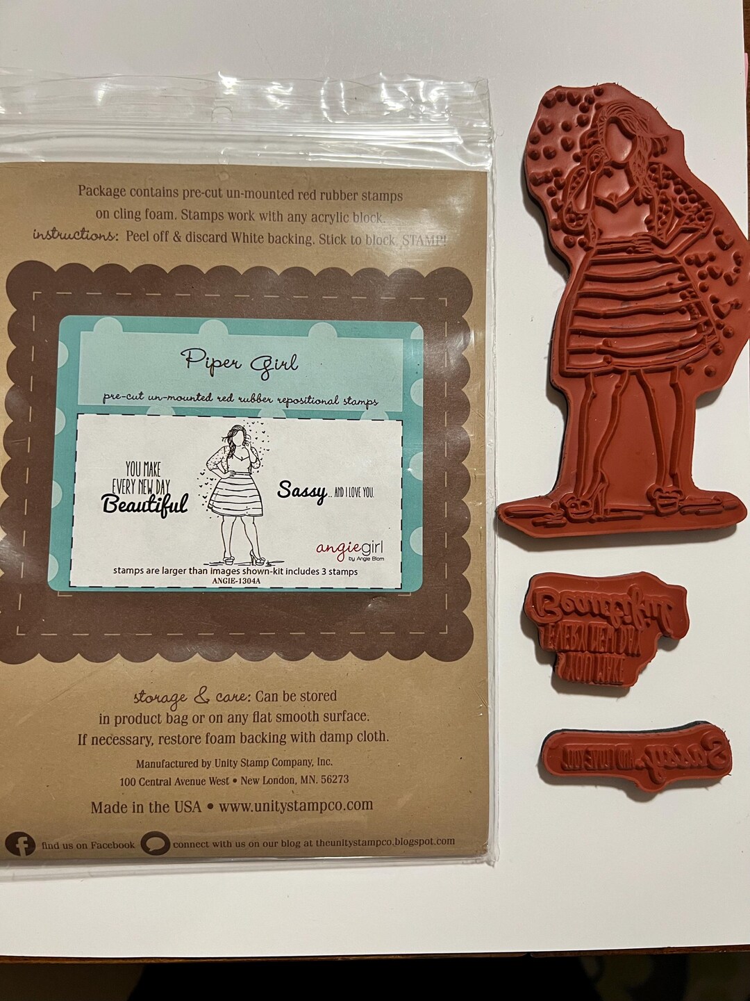 Unity Stamps Piper Girl Cling Stamp Set: Sassy Sentiments - Etsy