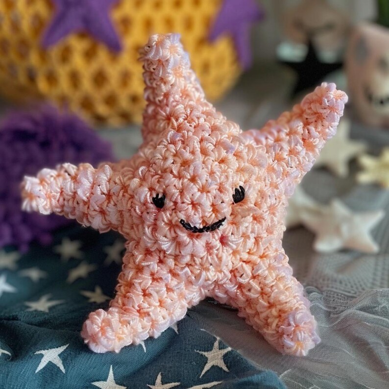 Starfish Crochet Pattern, Crochet Starfish Amigurumi Pattern, Starfish ...