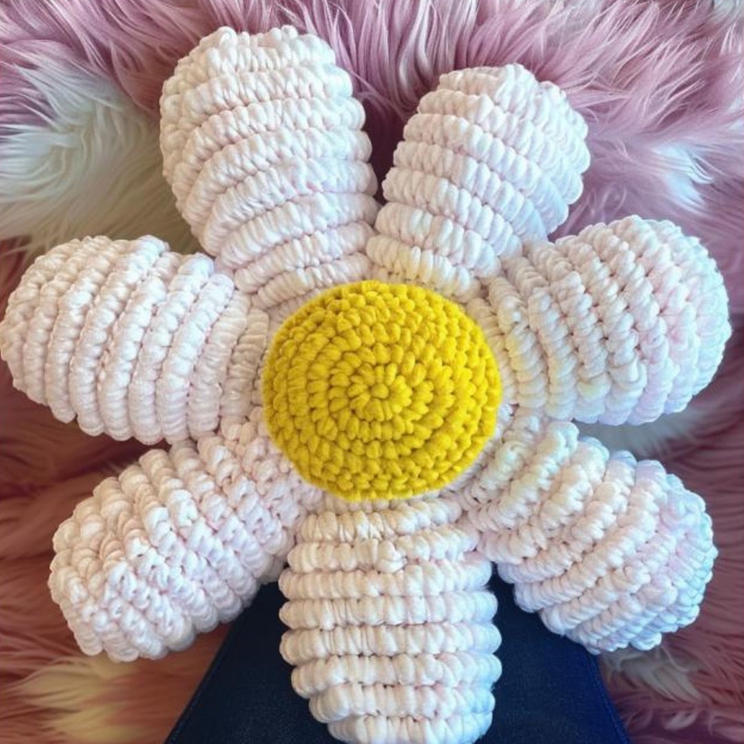 No Sew Flower Pillow Crochet Pattern, No Sew Flower, Crochet Plush ...