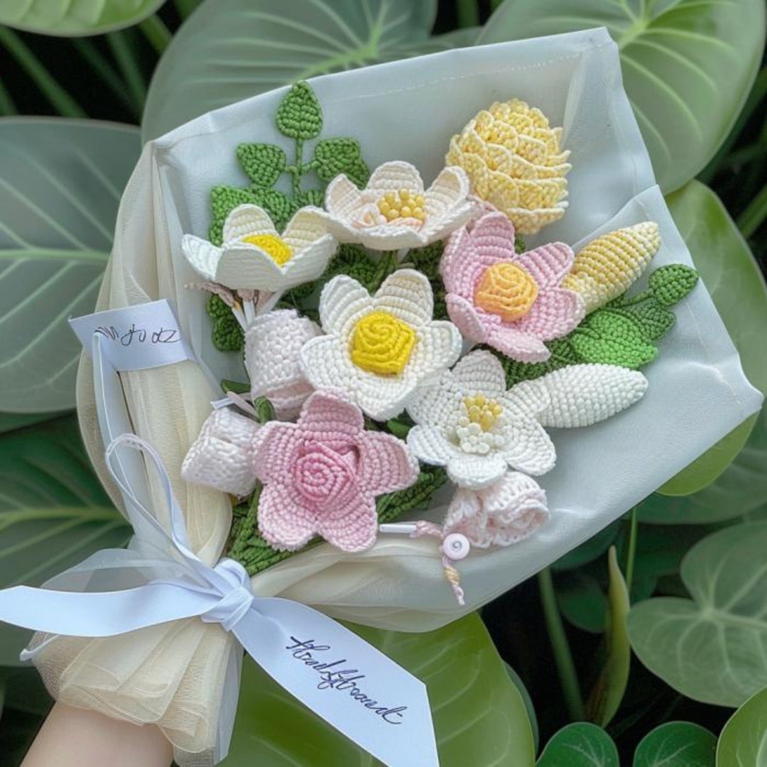 Flower Bouquet Crochet Pattern, Flowers Crochet Pattern, Floral ...