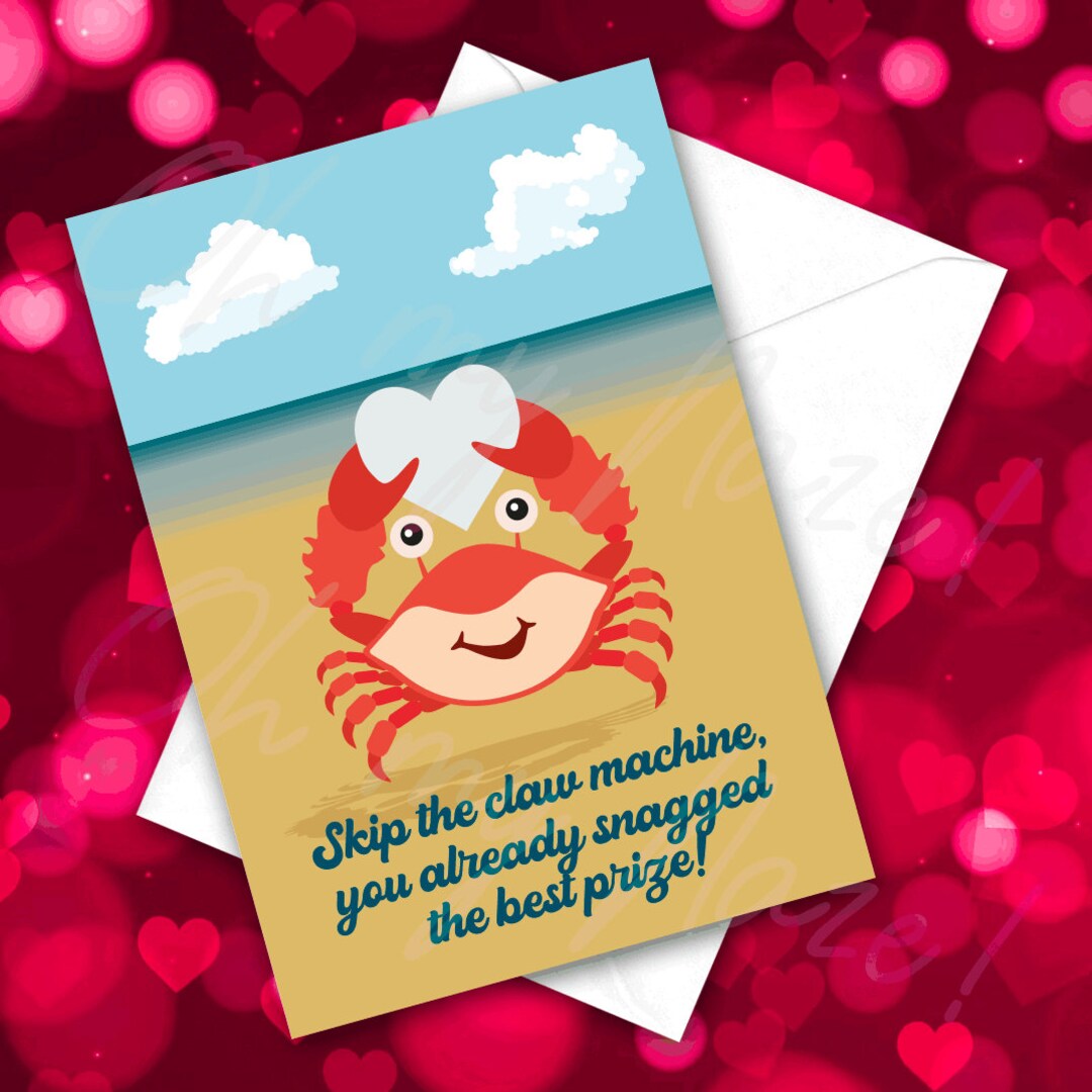 Claw Machine Greetings Card - Valentines Day, Anniversary, Birthday ...