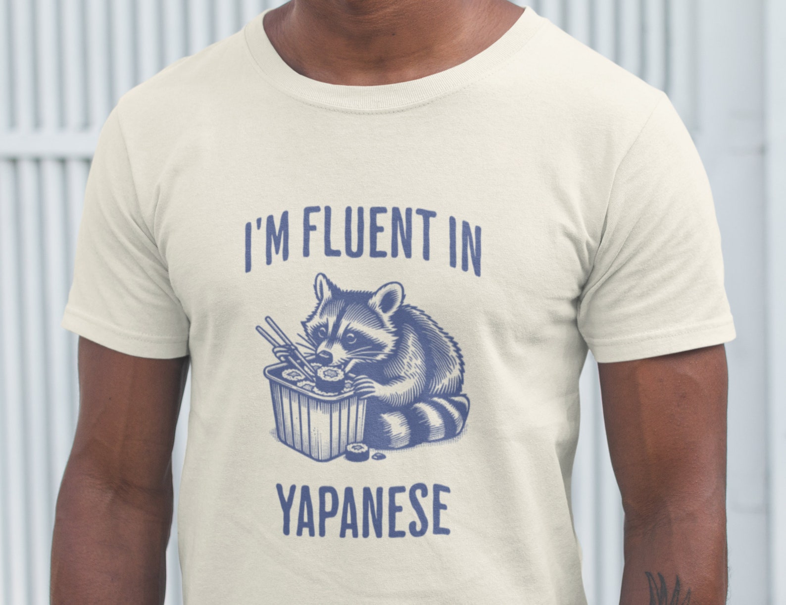 Fluent in Yapanese Shirt, Yapping Quote Meme T-shirt, Retro Raccoon ...