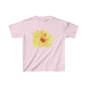 Yellow Hibiscus Tropical Flower Baby Tee Vintage Y2k, 90s Style ...