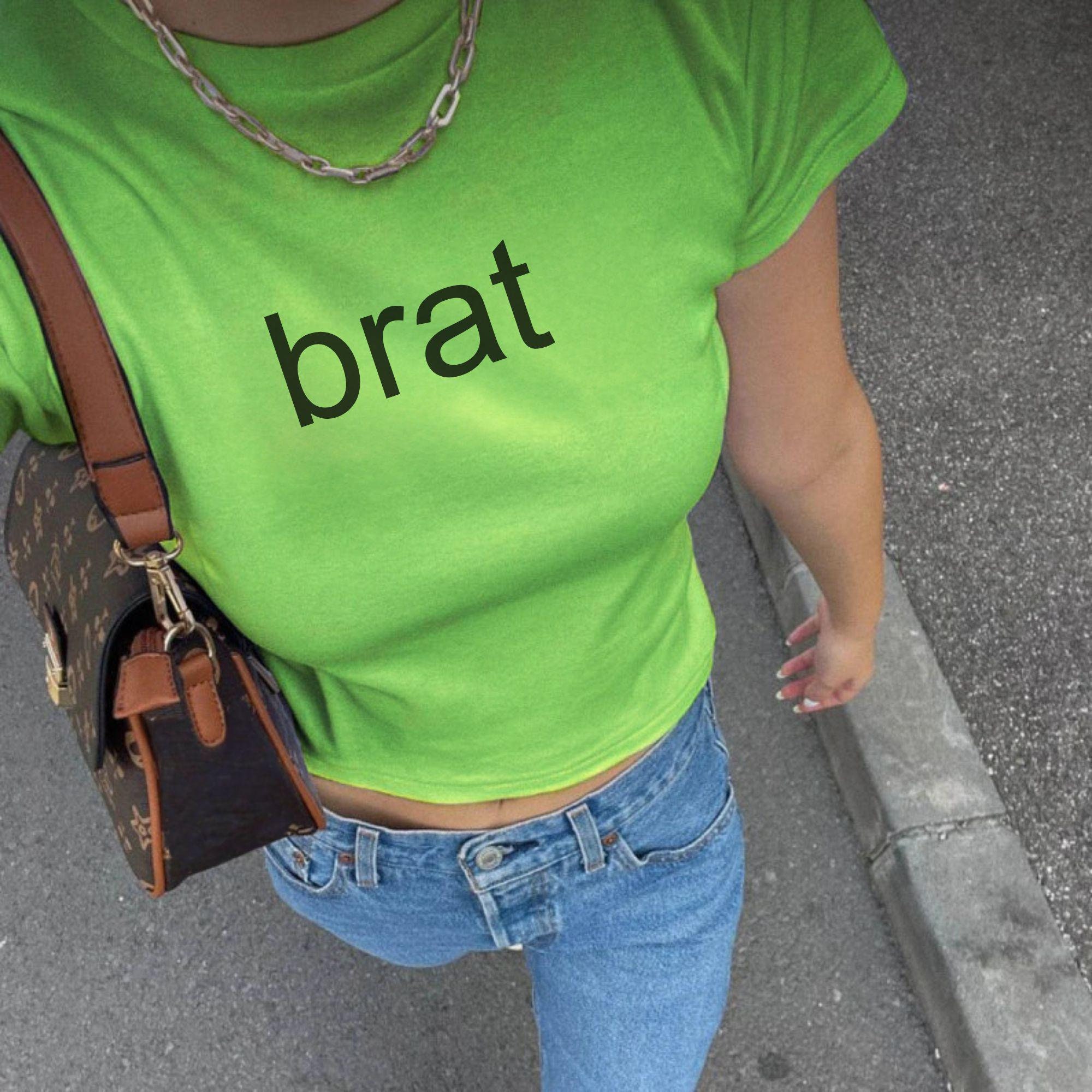 Brat Baby Tee, Y2K Baby Tee, Brat Shirt, Brat Tee, Unhinged Baby Tee ...