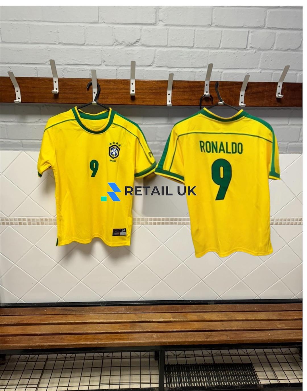 Brazil 1998 Home Shirt | Brasil Retro Home Shirt | Brazil Ronaldinho 11 ...