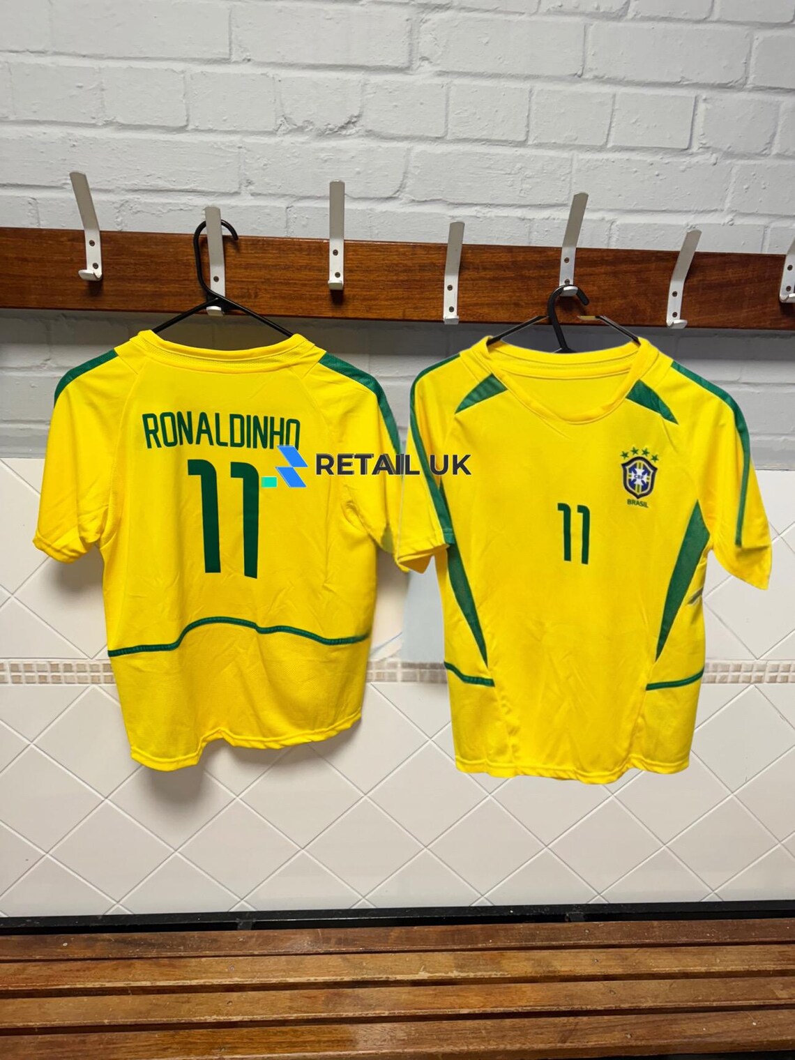 Brazil 1998 Home Shirt | Brasil Retro Home Shirt | Brazil Ronaldinho 11 ...
