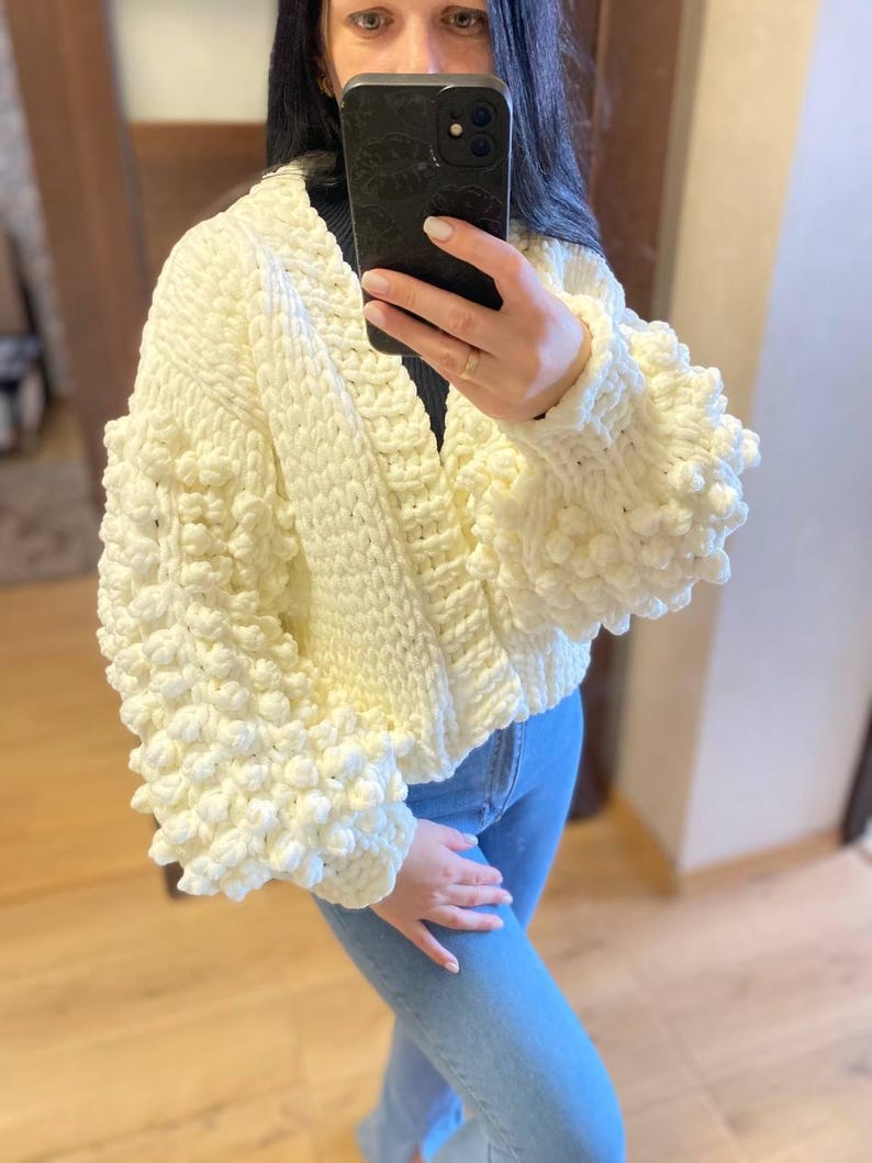 Customized Famous Cardigan “bubbles” for a Woman.handmade, Unique Gifts ...