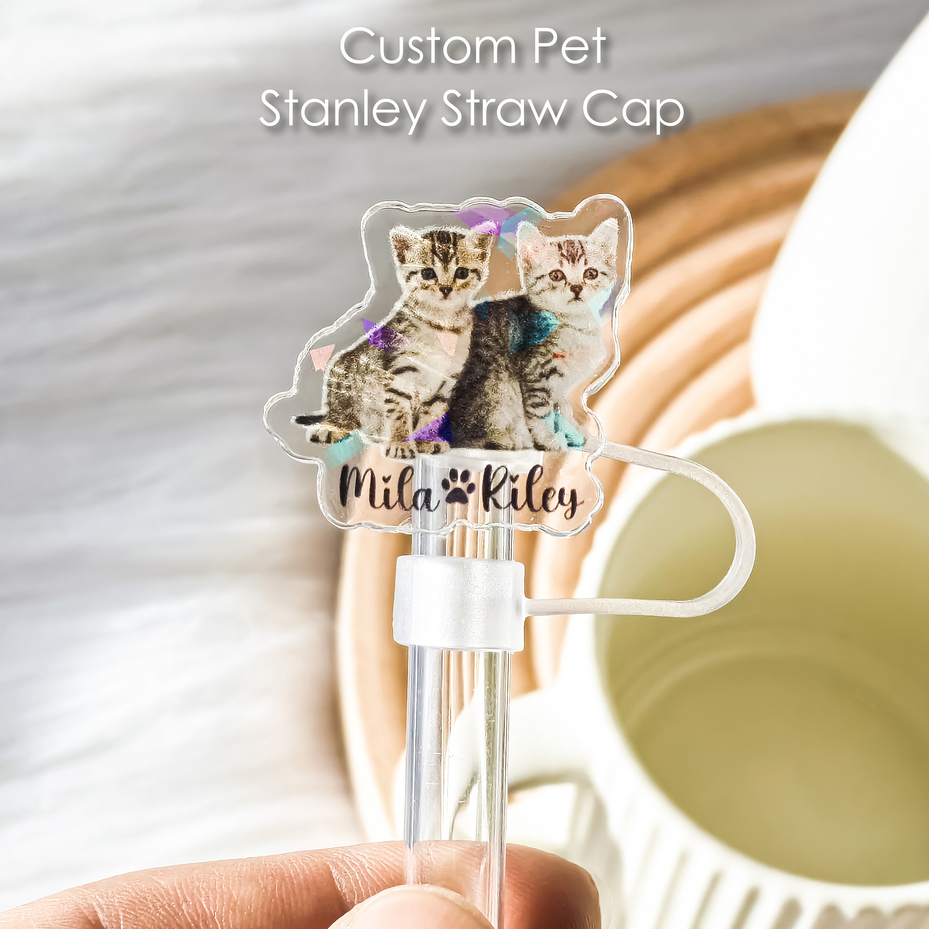 Custom Pet Stanley Topper,personalized Stanley Accessory Straw Cap ...