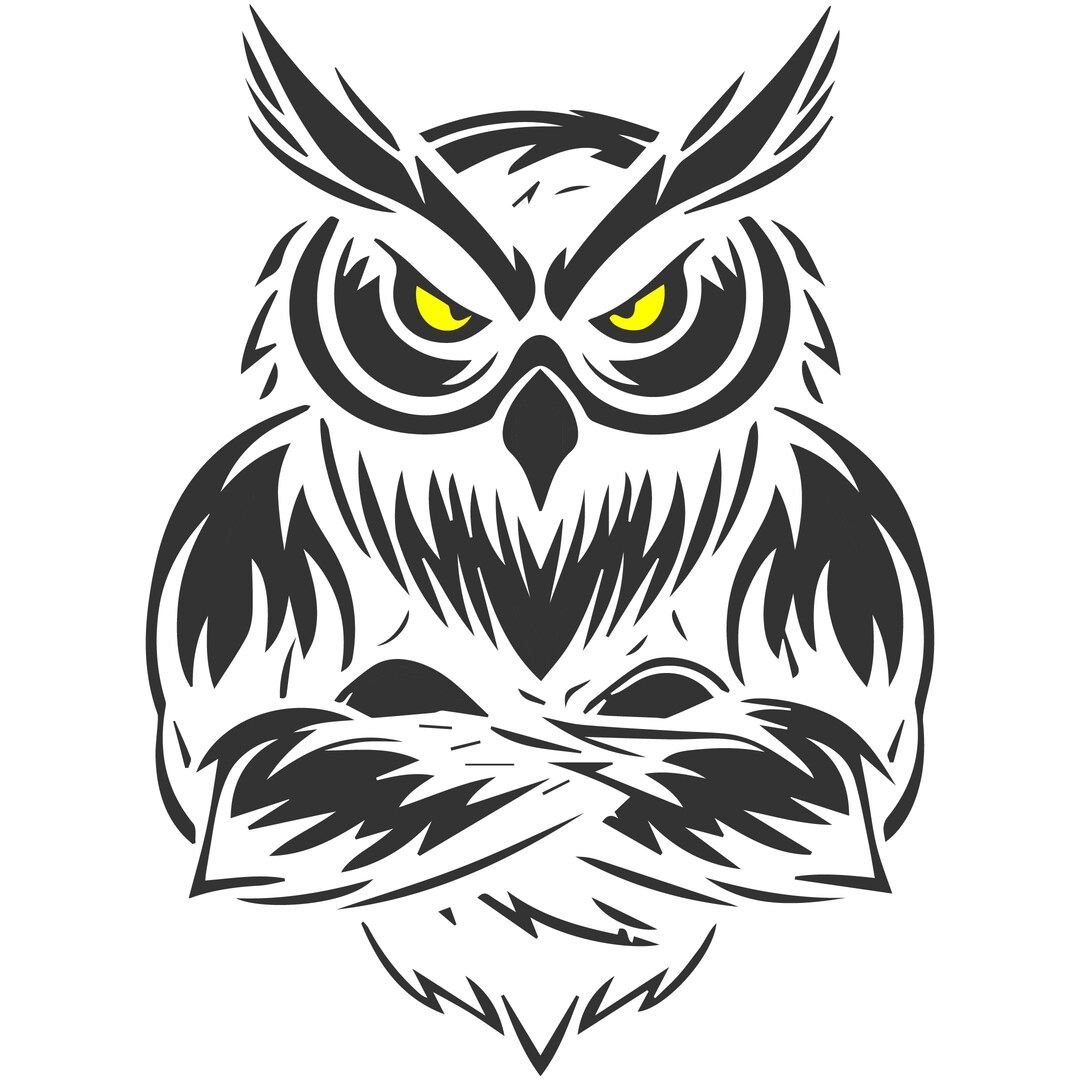 Serious Owl SVG for Print - Svg/jpeg/png/dxf File Formats - Etsy