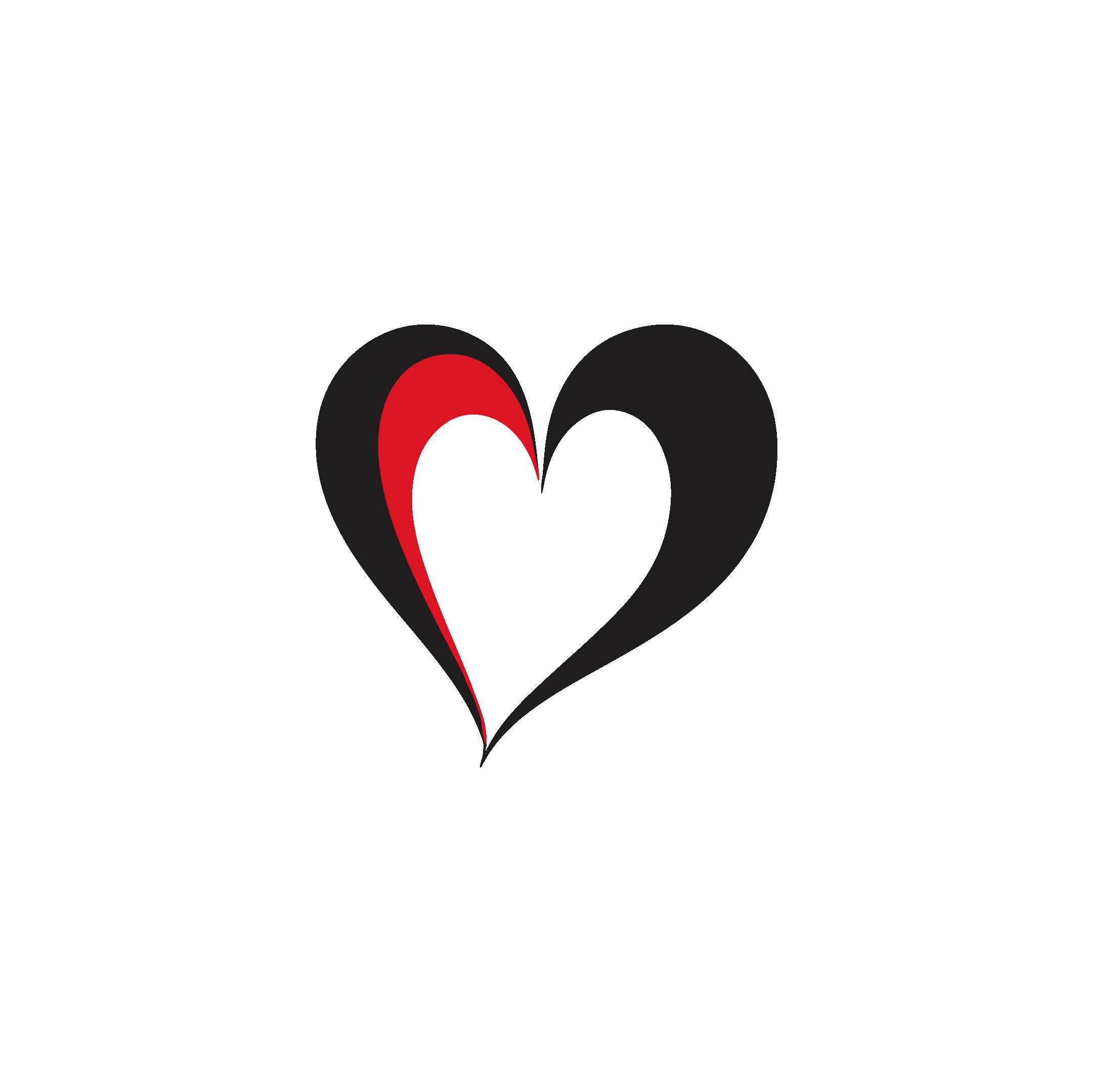 Digital Open Heart for Print, 3 Different Types Digital Design in SVG ...