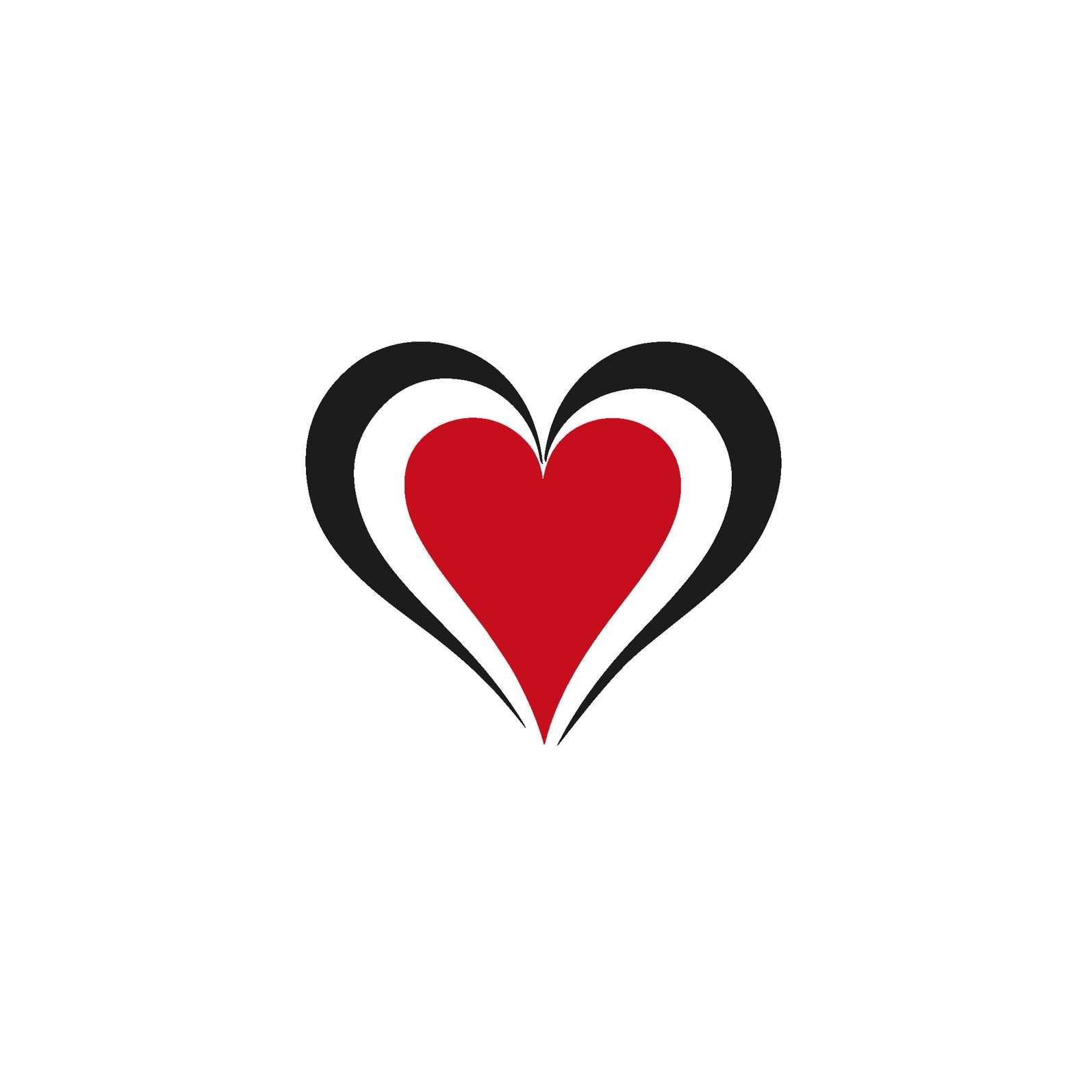 Digital Open Heart for Print, 3 Different Types Digital Design in SVG ...