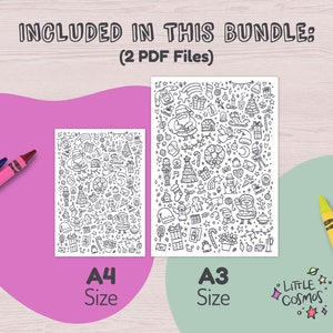 Printable Christmas Hidden Objects Coloring Poster - Etsy