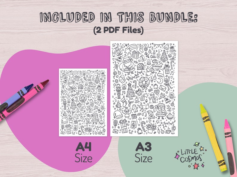 Printable Christmas Hidden Objects Coloring Poster - Etsy