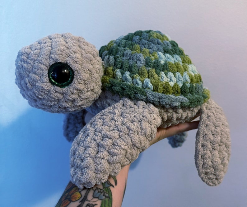 Weighted Stuffed Animal-weighted Plush-crochet Sea Turtle-crochet Plush ...