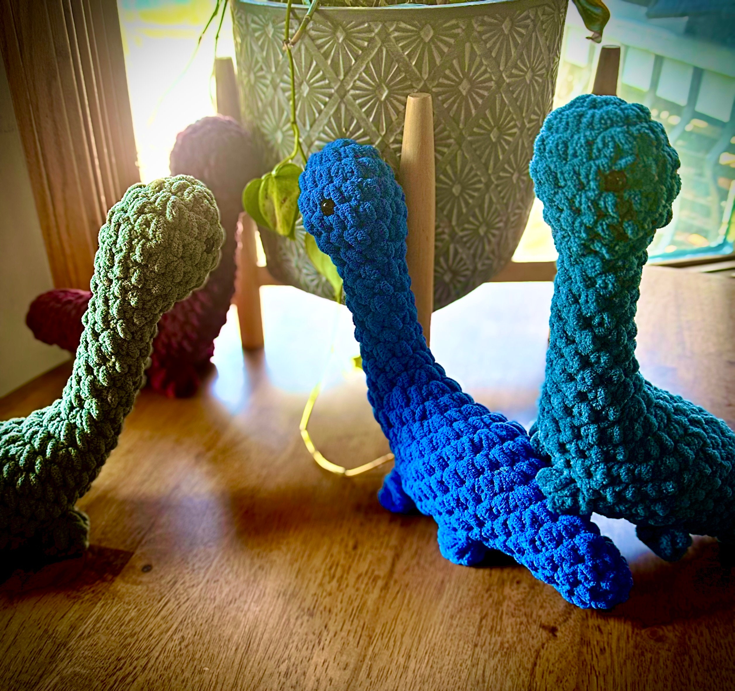 Weighted Stuffed Animal-weighted Plush-crochet Bronto Dino-crochet ...