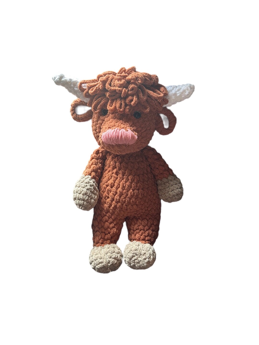 Weighted Crochet Highland Cow Plush - Etsy