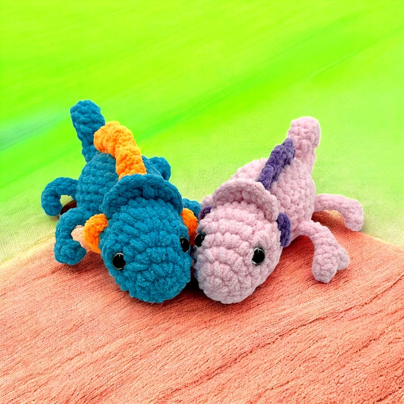 1lb Weighted Chameleon Plush - Sensory Crochet Lizard for Anxiety ...