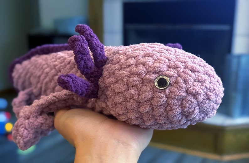 Weighted Stuffed Animal-weighted Plush- Crochet Axolotl-crochet Plush ...