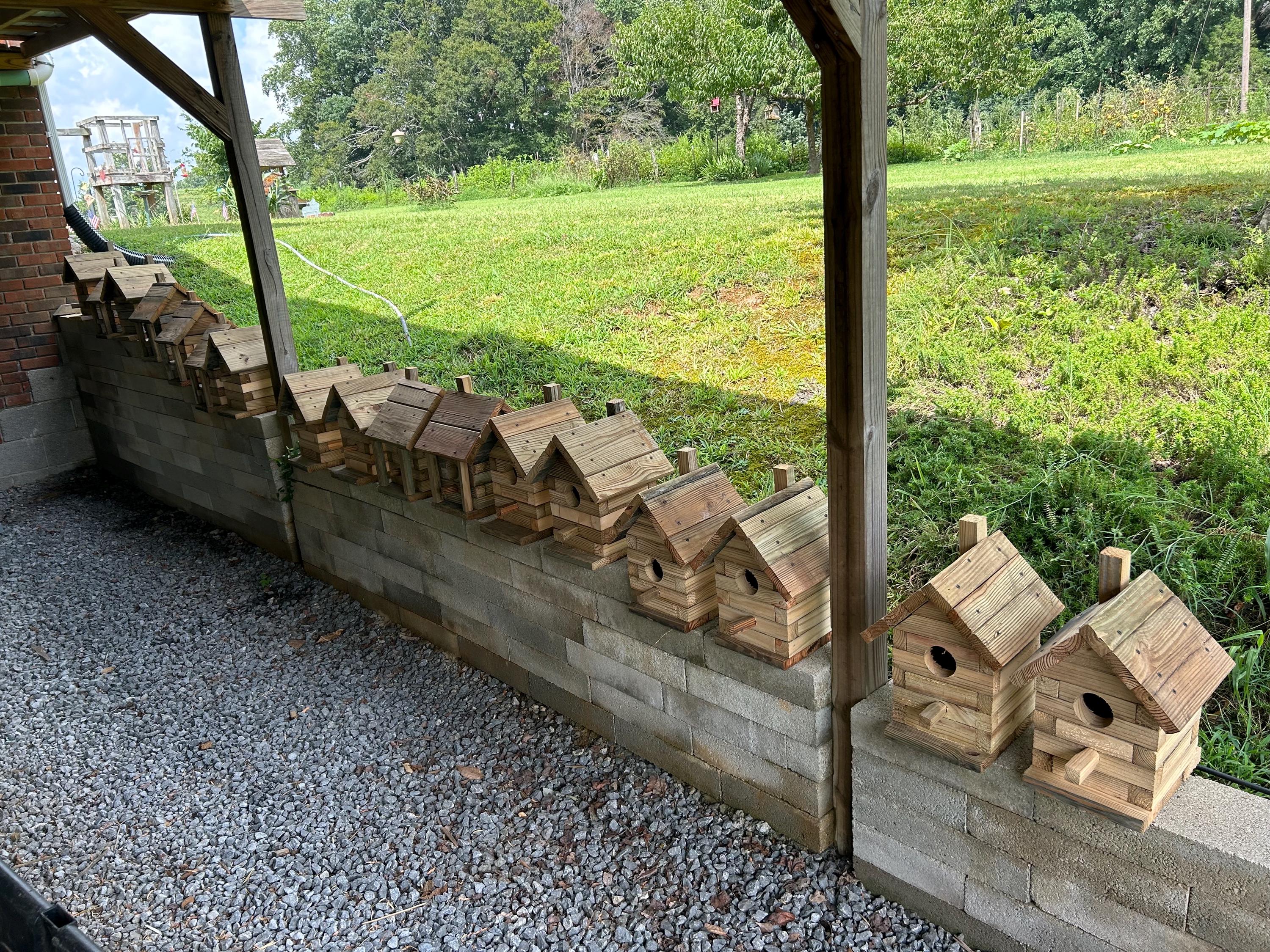 Cabin Bird House - Reclaimed Wood - Handmade - Made in America - Etsy