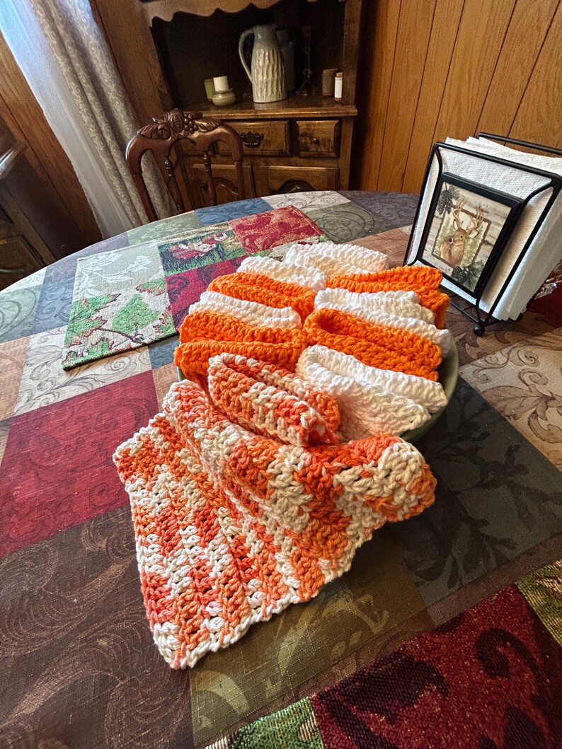 Handmade Dishwashing Rags - Crocheted Dishcloth - Tier Tossers - Bowl ...