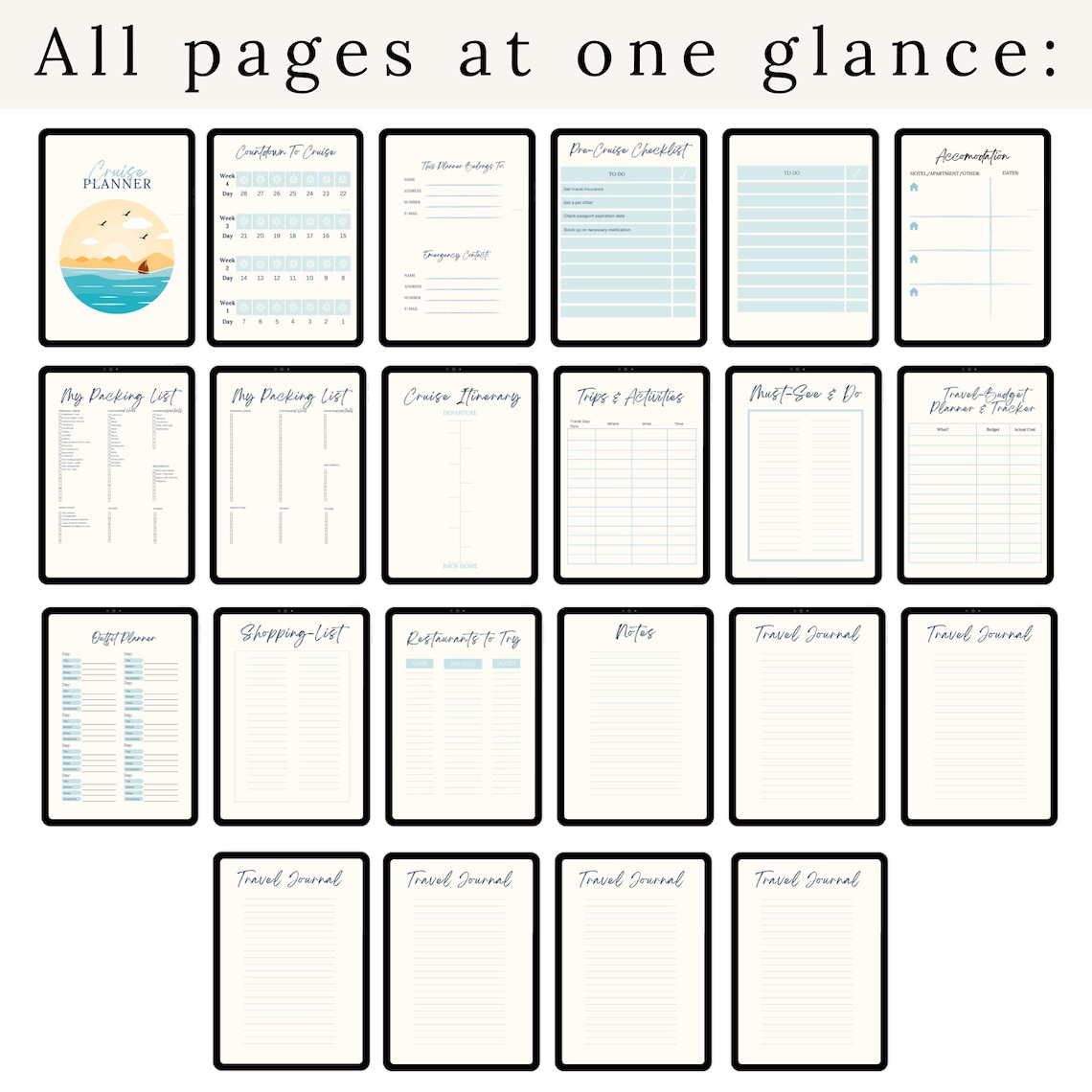 PDF Cruise Planner Printable Cruise Journal Digital Cruise Planner ...