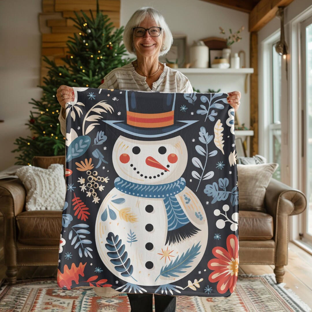 Snowman Decor Scandinavian Christmas Hygge Blanket Norwegian Gifts ...