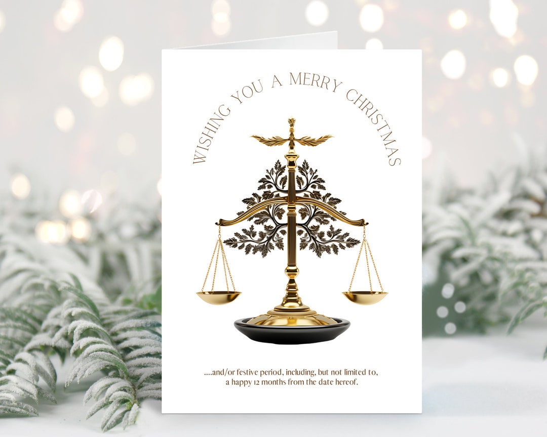 PDF Lawyer Holiday Card Lawyer Christmas Card Attorney Holiday Card Law ...