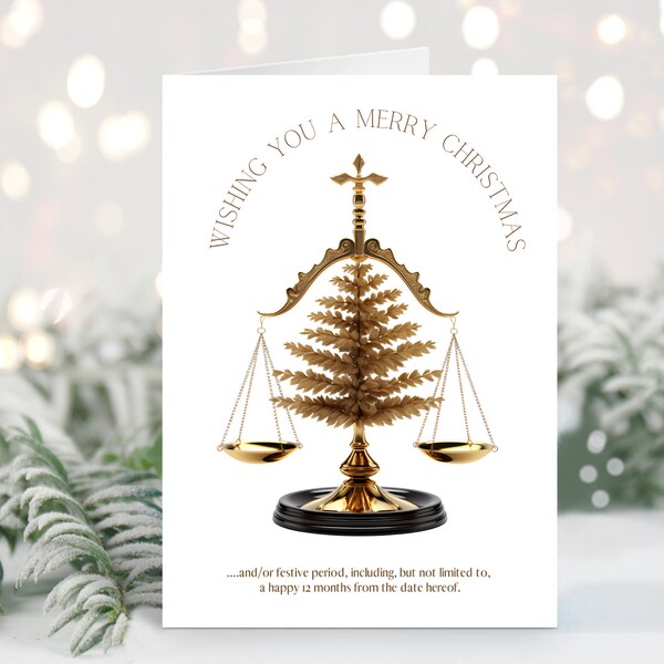 Lawyer Christmas Card - Etsy
