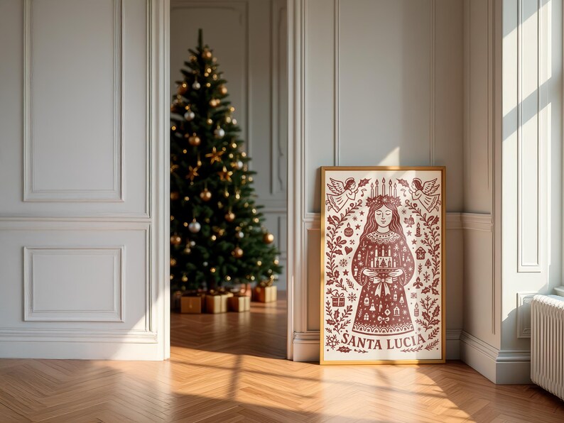 Swedish Christmas Decorations Saint Lucia Wall Art Christmas Decor ...