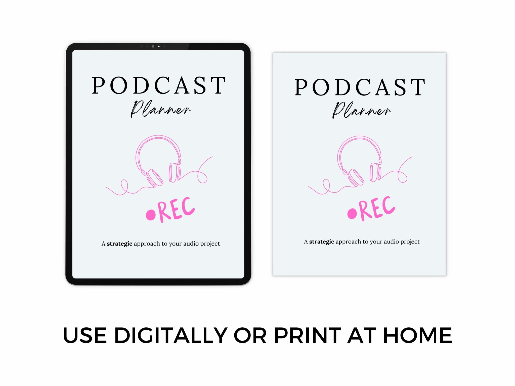 PDF Podcast Planner Digital Podcast Printable Podcast Content Planner ...