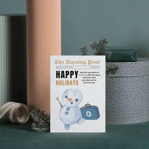 PDF Christmas Card for Nurse Printable Christmas Card for Doctor ...