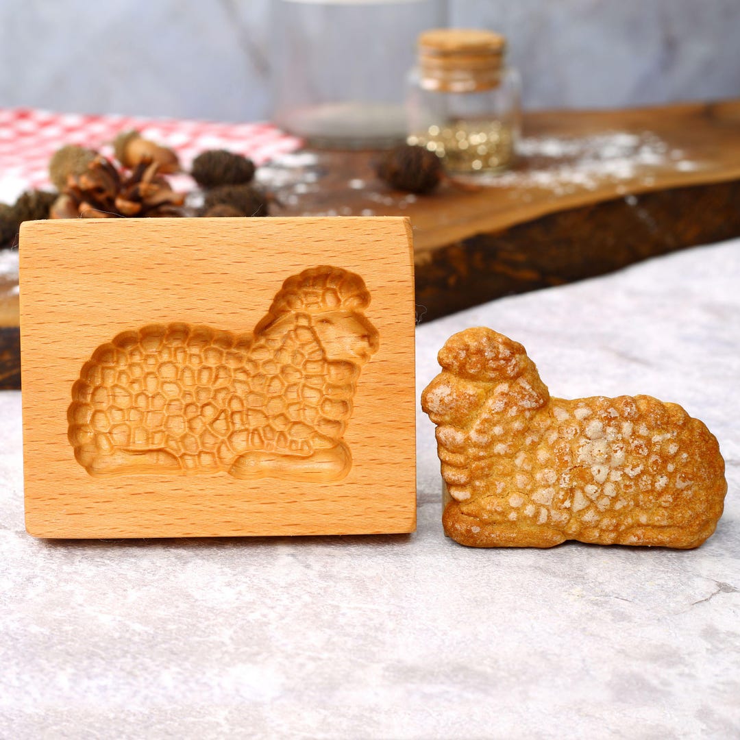 Sheep Wooden Cookie Mold: Christmas Gingerbread Springerle Cutter - Etsy