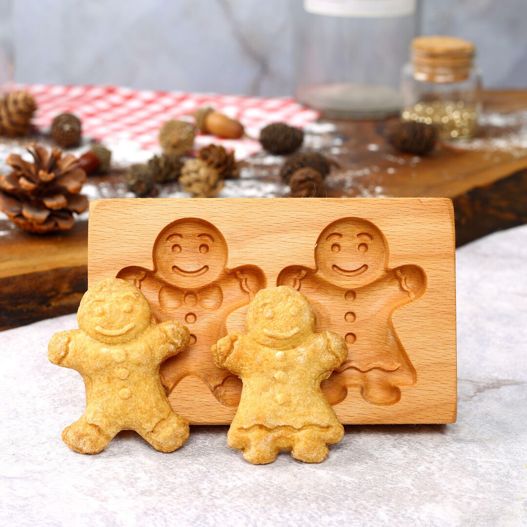 Wooden Gingerbread Man Cookie Mold: Springerle Cookie Press - Etsy