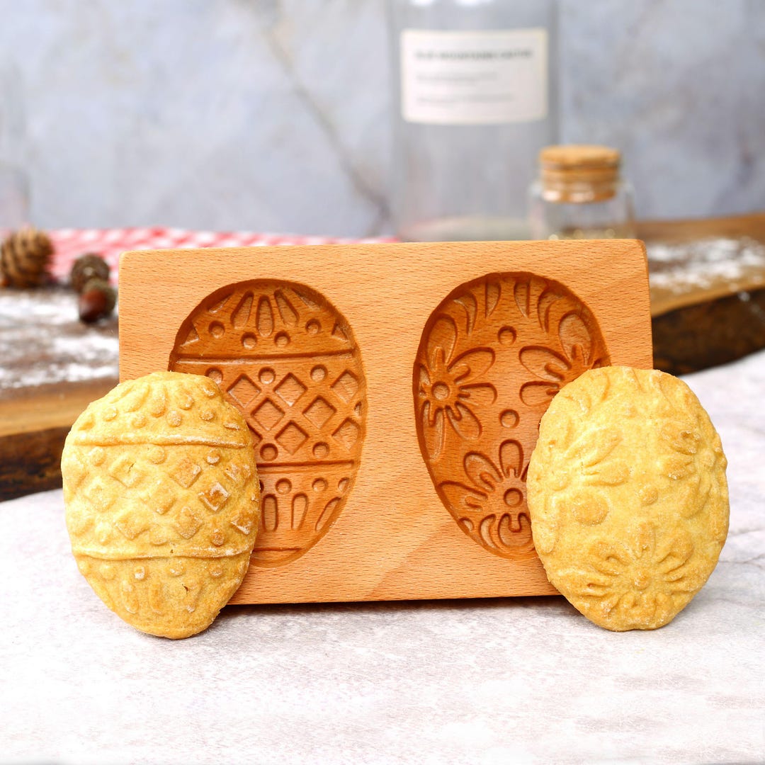 Easter Eggs Wooden Cookie Mold, Springerle Cookie Stamp, Cookie Stamp ...