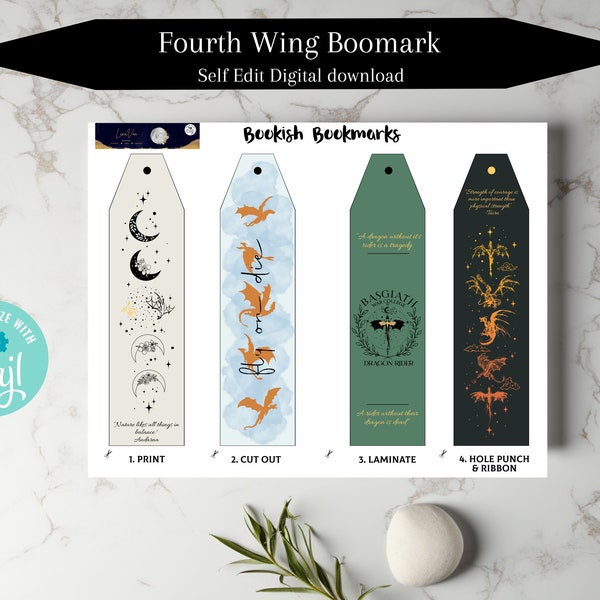 Fourth Wing Bookmark - Etsy