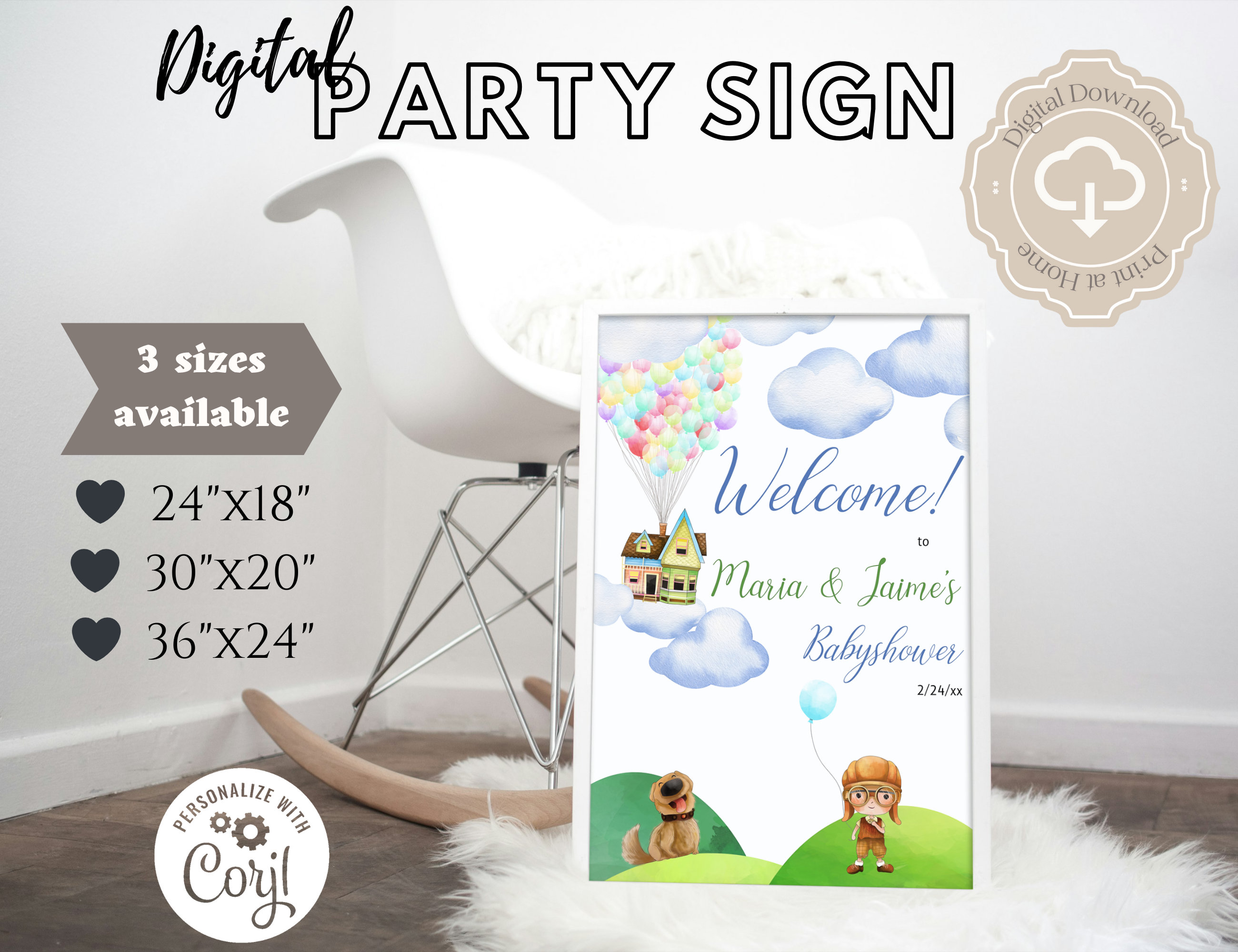 Boy UP Baby Shower Welcome Sign, up Baby Shower Welcome Sign, Baby up ...