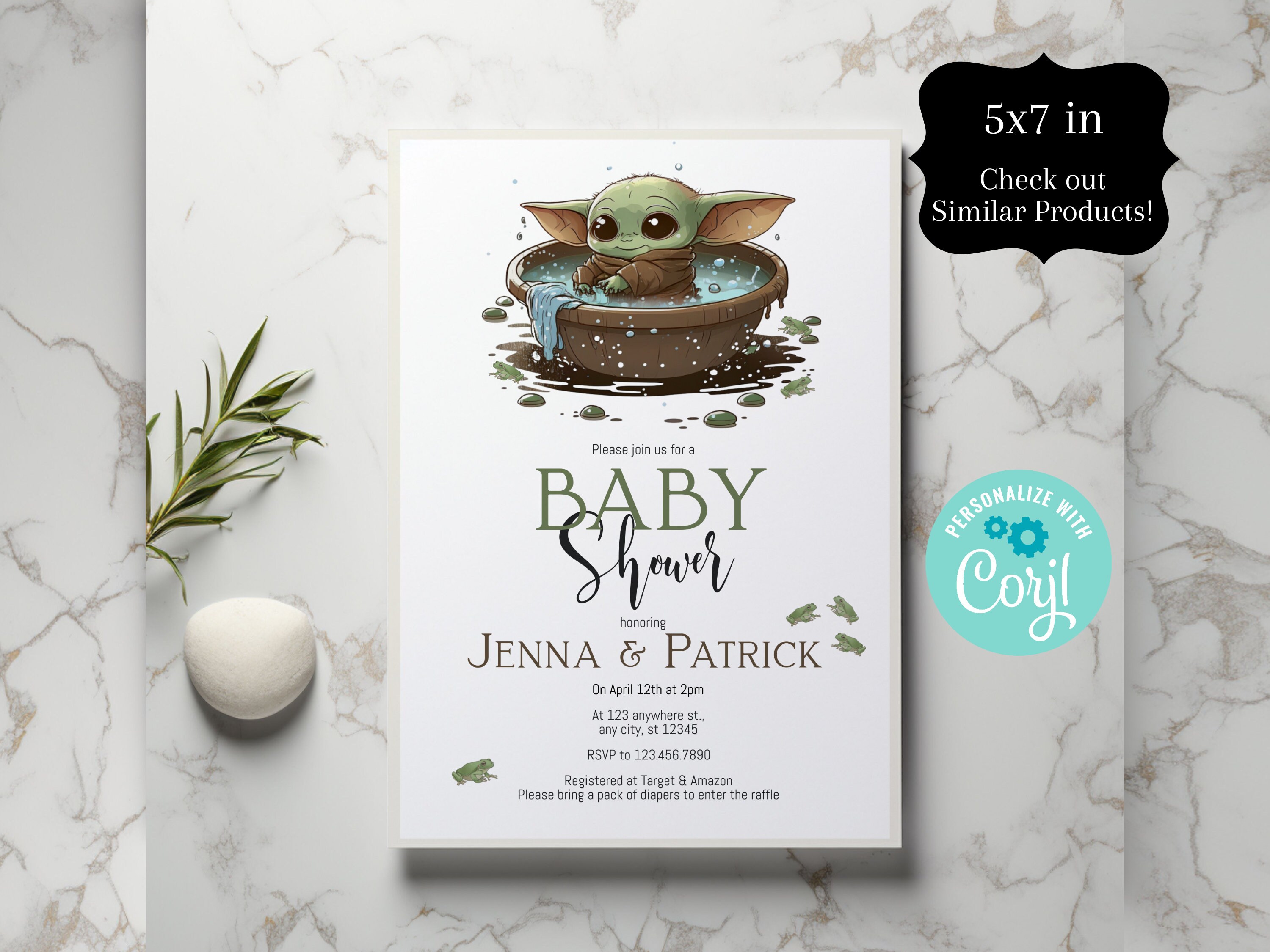 Star Wars Baby Shower Welcome Sign, Grogu Baby Shower Welcome Sign ...