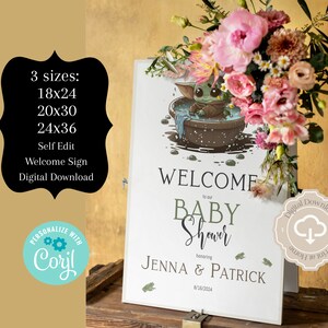 Star Wars Baby Shower Welcome Sign, Grogu Baby Shower Welcome Sign ...