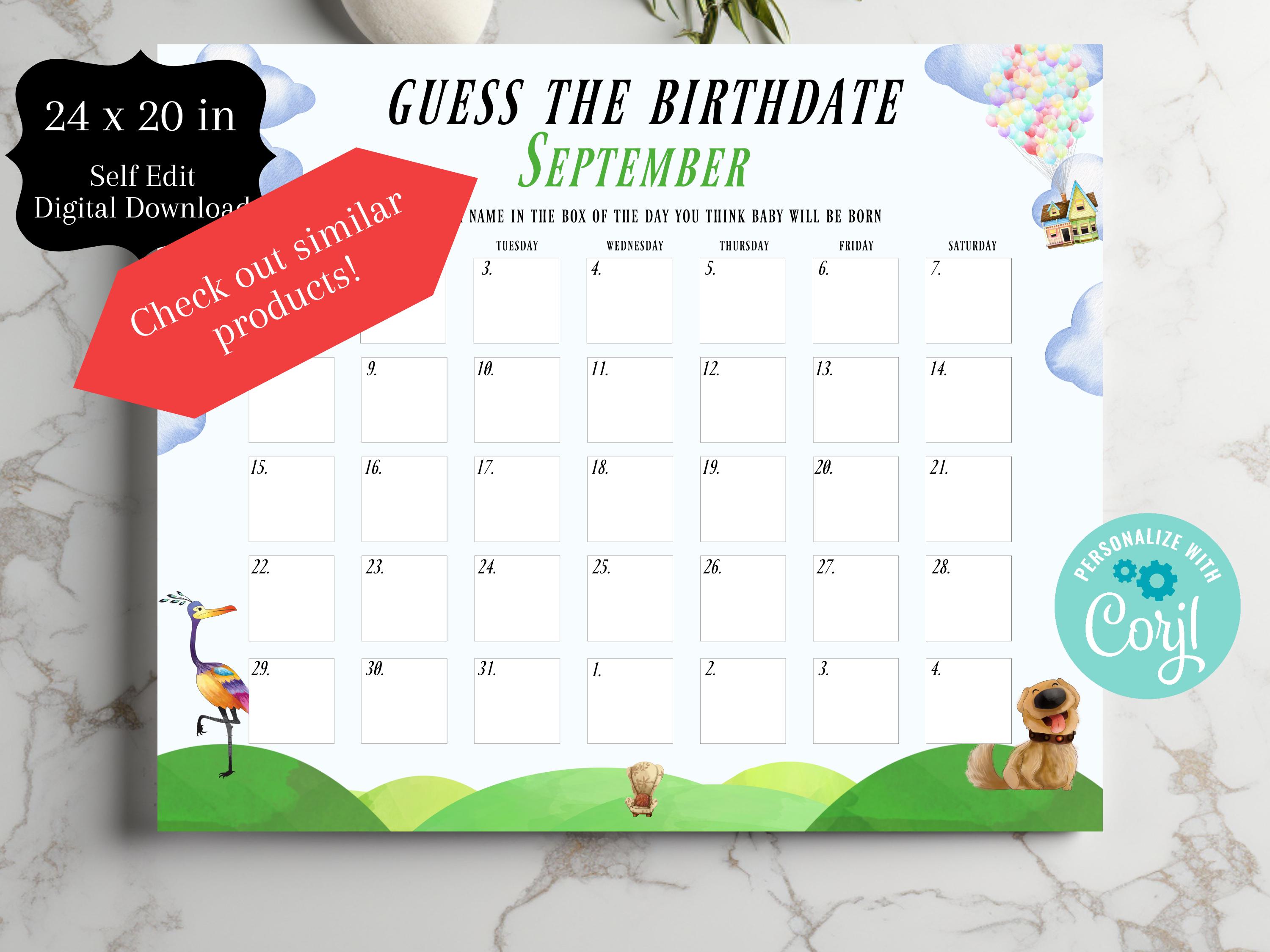 UP Reveal Printable Game Signs, Digital Printouts, DIY UP Baby Reveal ...