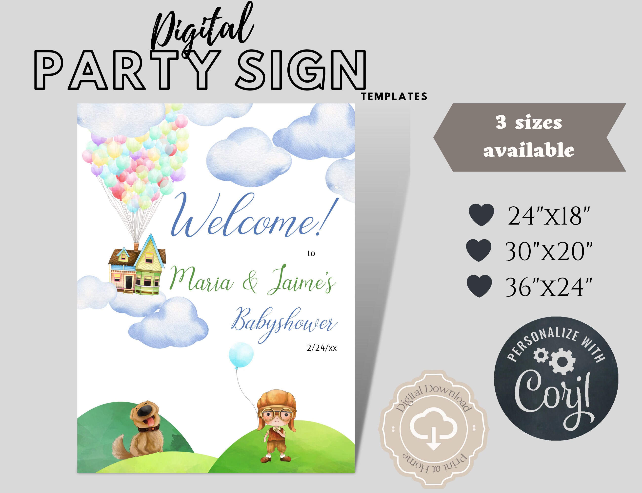 Boy UP Baby Shower Welcome Sign, up Baby Shower Welcome Sign, Baby up ...