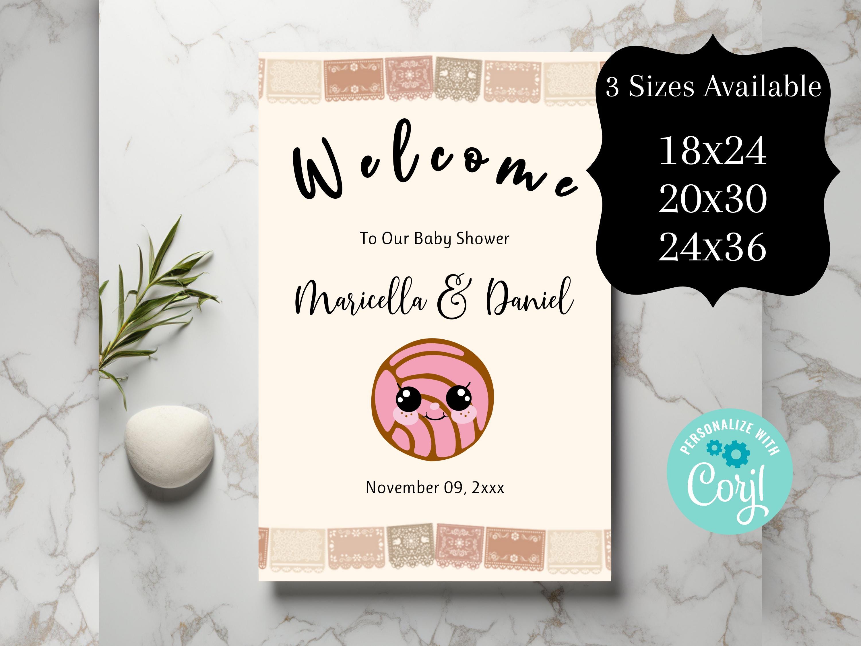 Concha Baby Welcome Sign, Concha Baby Shower Welcome Sign, Baby Concha ...