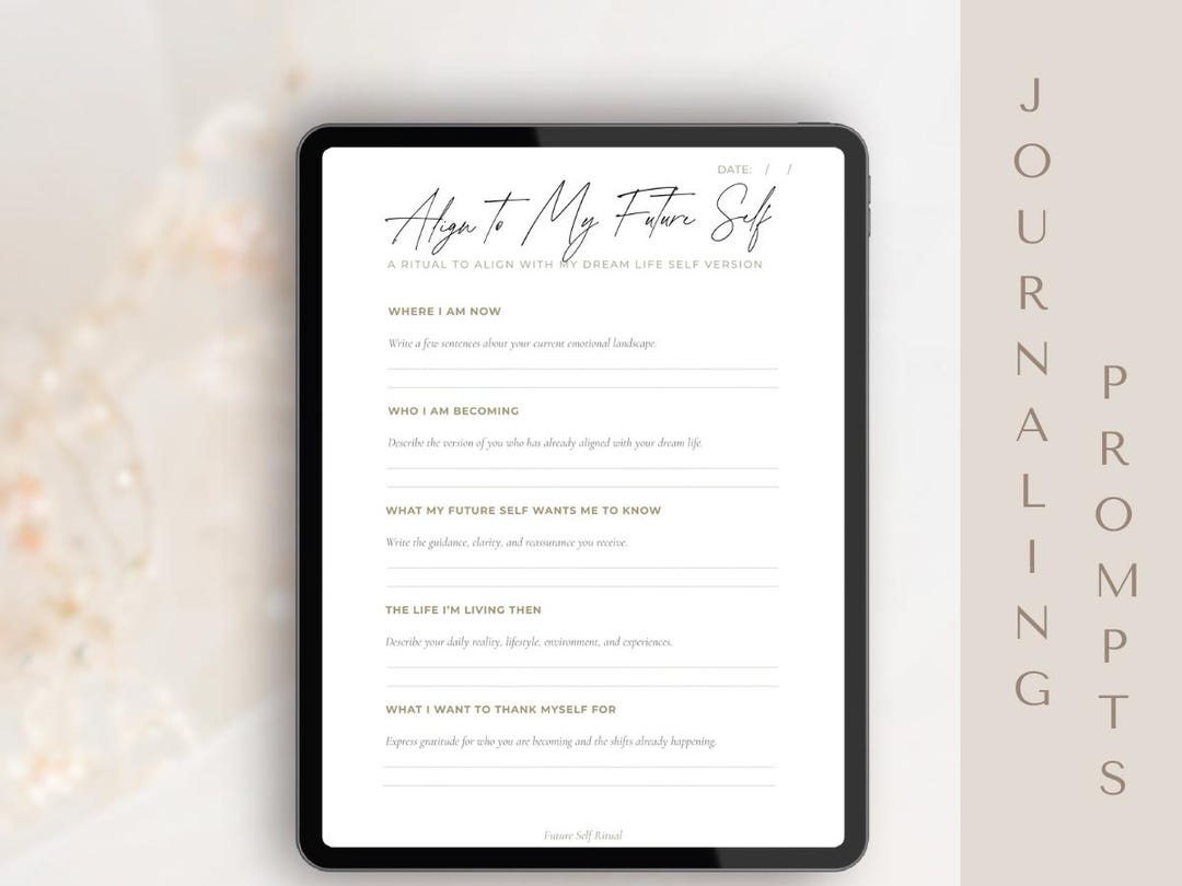 Future Self Letter Ritual | Gentle Manifestation Printable | 2-page ...