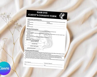 Hair Extension Forms, Editable Hair Consent Templates, Hair Extensions ...